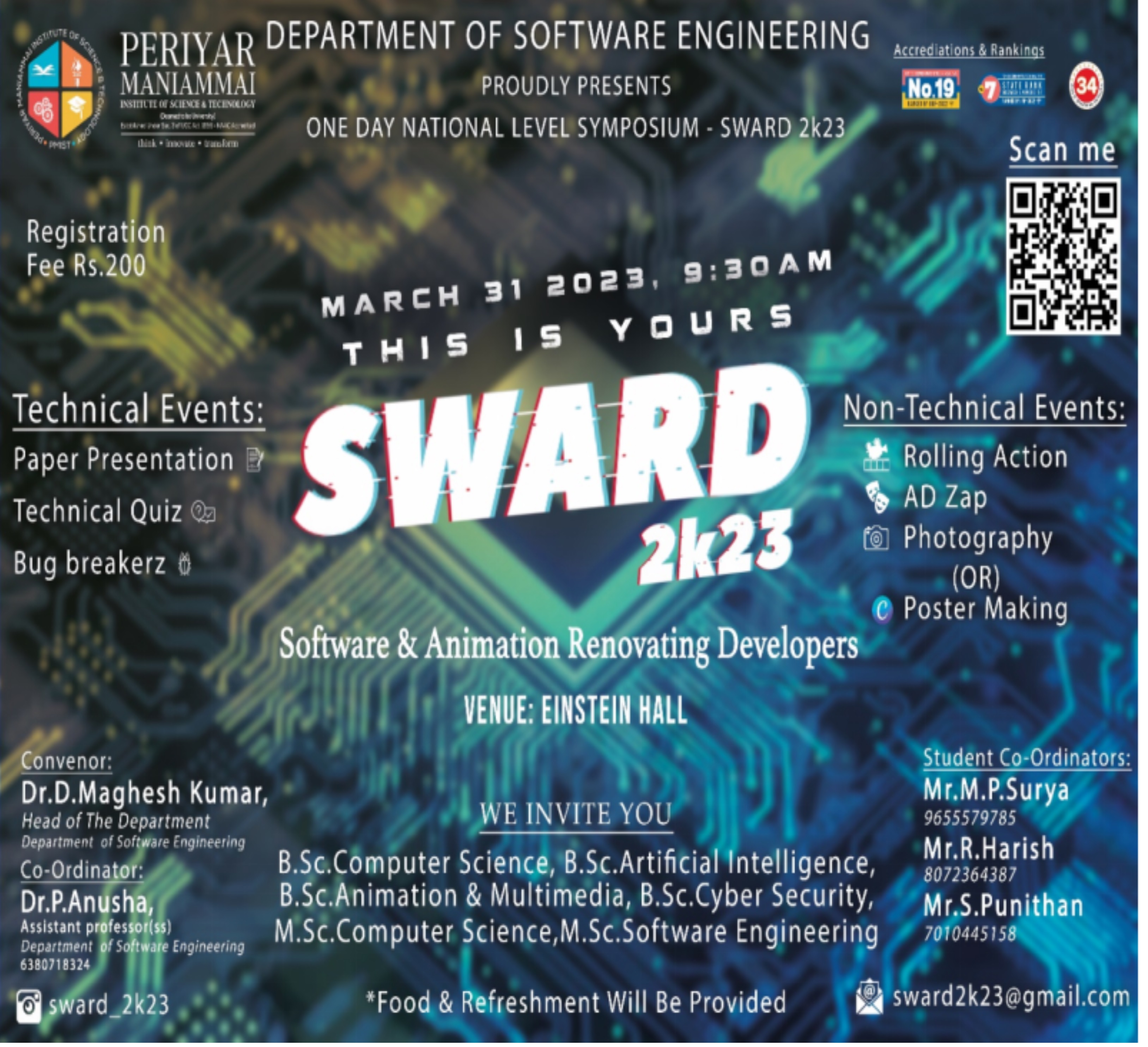 Department of Software Engineering | PMIST